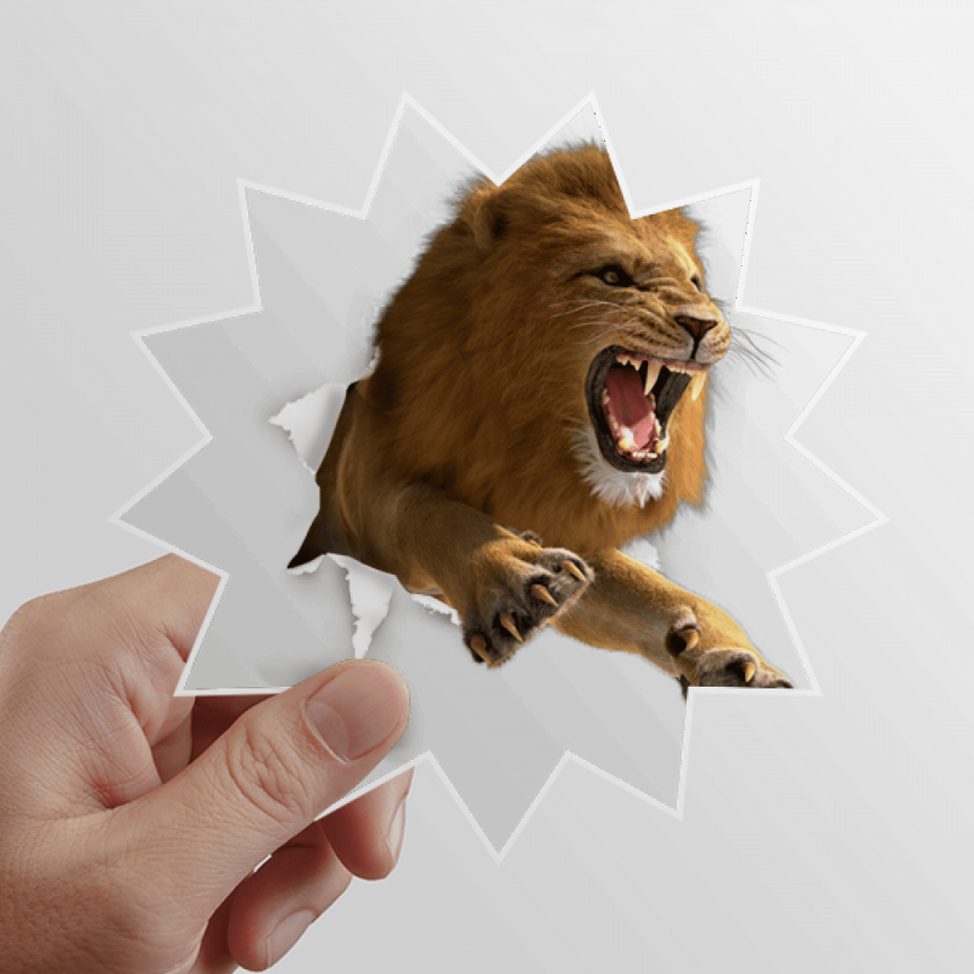 Animal break Paper shock The Lion Calcomanías solares de vinilo ...