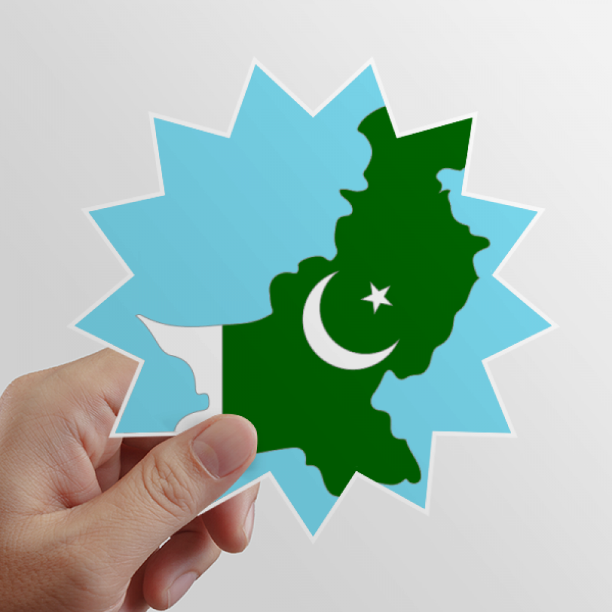 El Pakistán mapa Plato Nacional país Calcomanías solares de vinilo ...