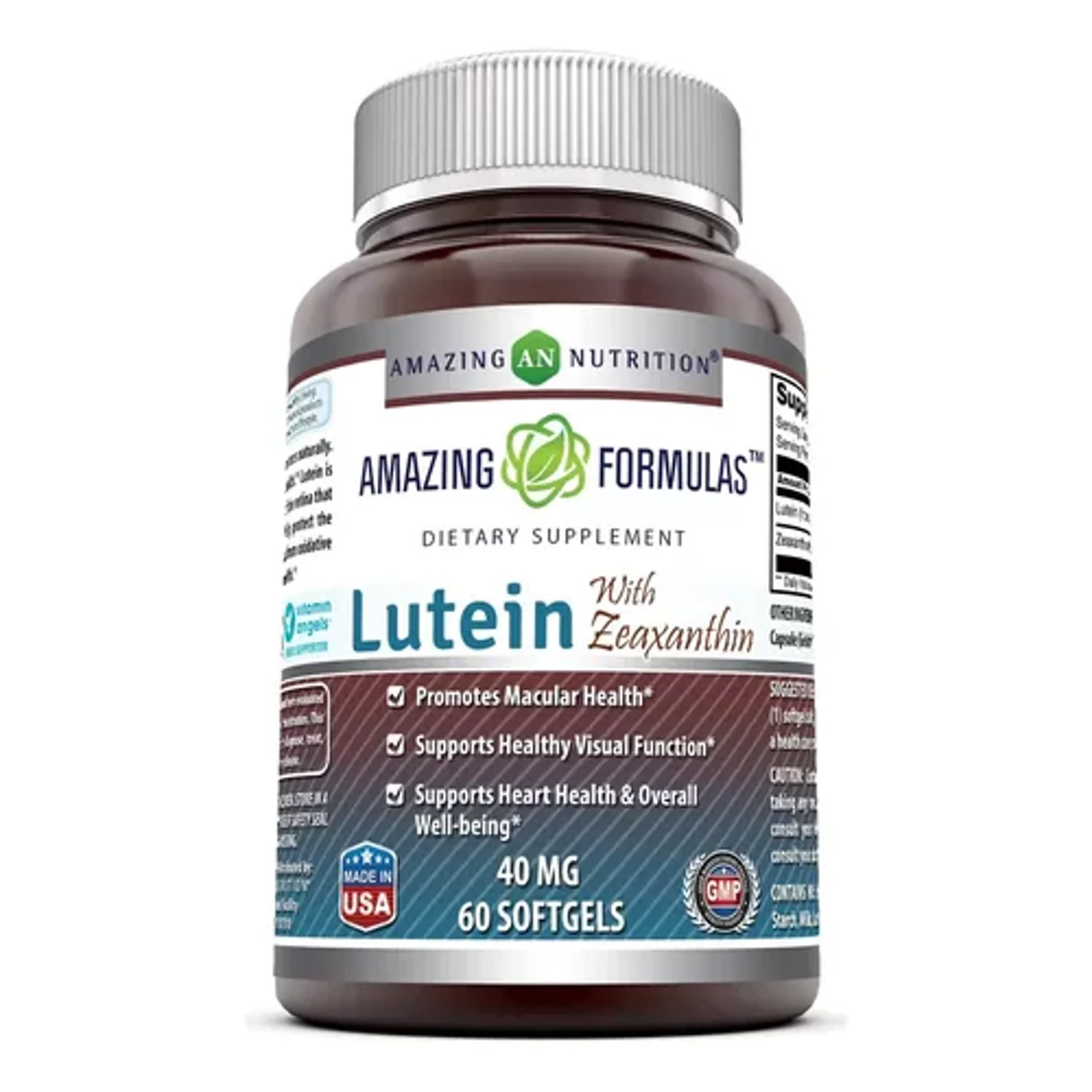 Amazing Formulas Lutein With Zeaxanthin | 40 Mg | 60 Servings | 60 ...