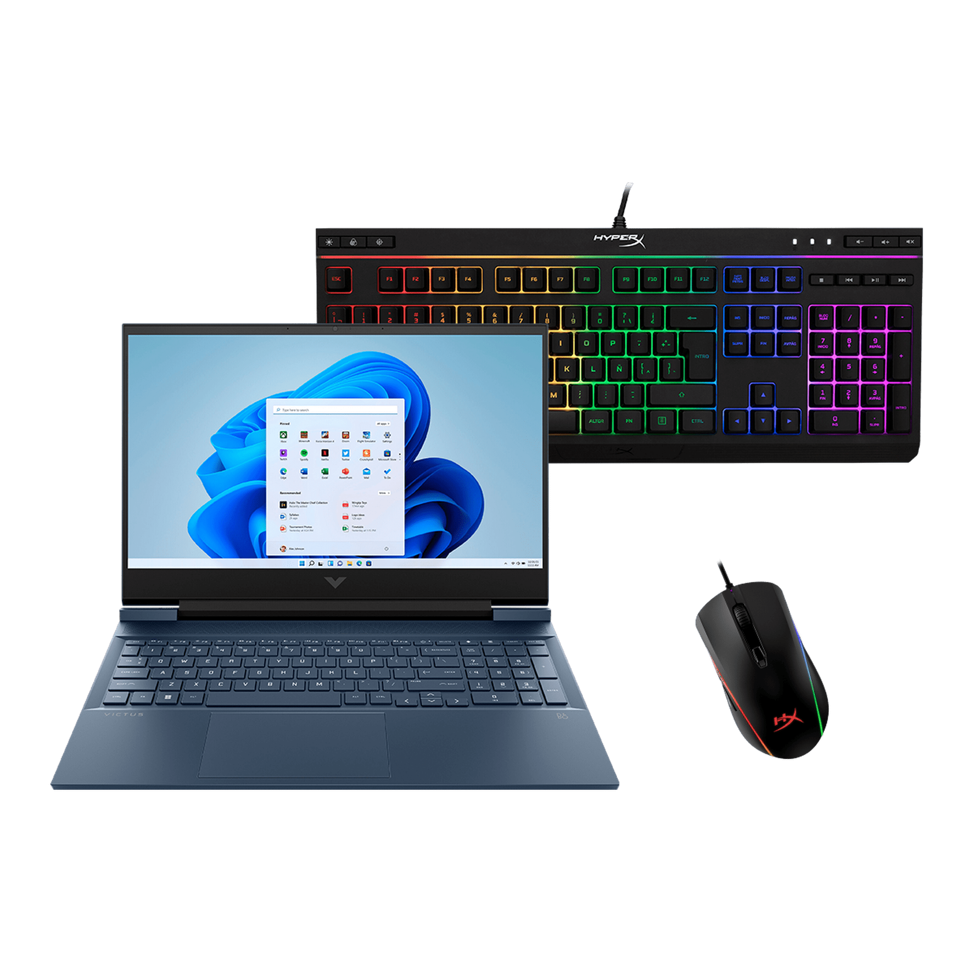 Laptop HP Victus 16-d1000la Core i7 8GB 512GB +Teclado HyperX Alloy ...