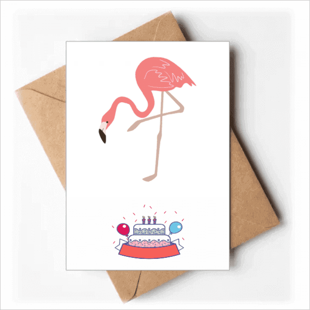 Patrón permanente de Flamingo Tarjetas de cumpleaños en sobres en ...