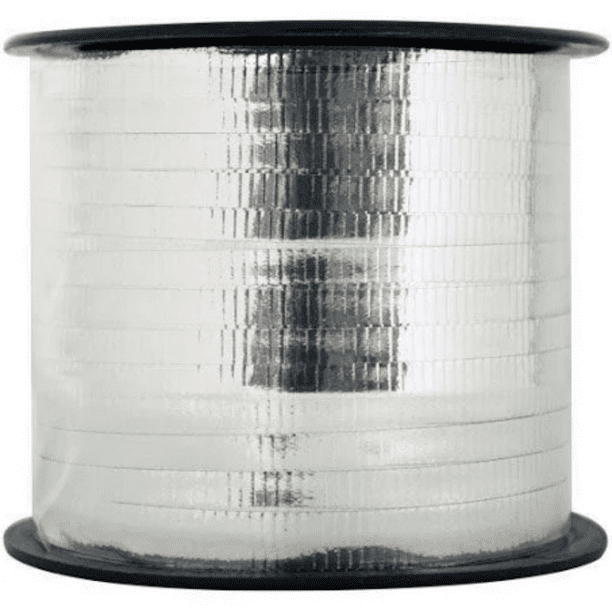 Liston Rulin Curly Curling Metalico Colores Deco 100m plateado ...