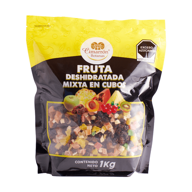 Mix fruta en cubo Cimarrón, 1kg Cimarron Botanas Fruta en cubo Cimarrón ...