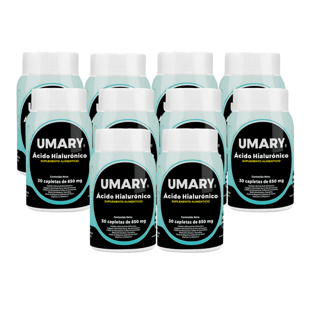 UMARY 10 Ácido Hialurónico con 30 Tabletas. Paquete de 10 UMARY Ã cido ...
