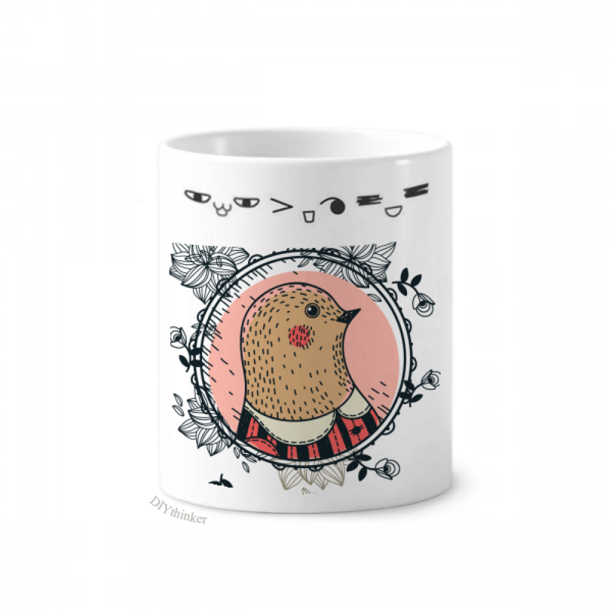Paloma flor hoja ilustracion de dibujos animados patron Taza de cepillo ...