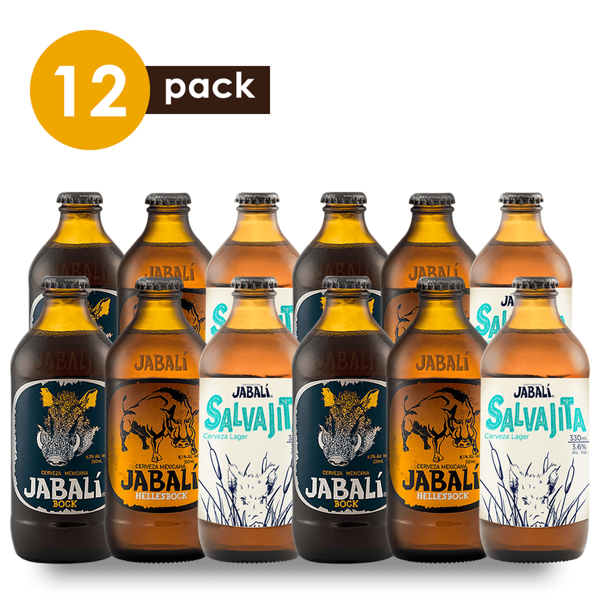Cerveza Jabalí Cervexxa Beerpack 12 Cervecería Jabalí Varios | Walmart ...