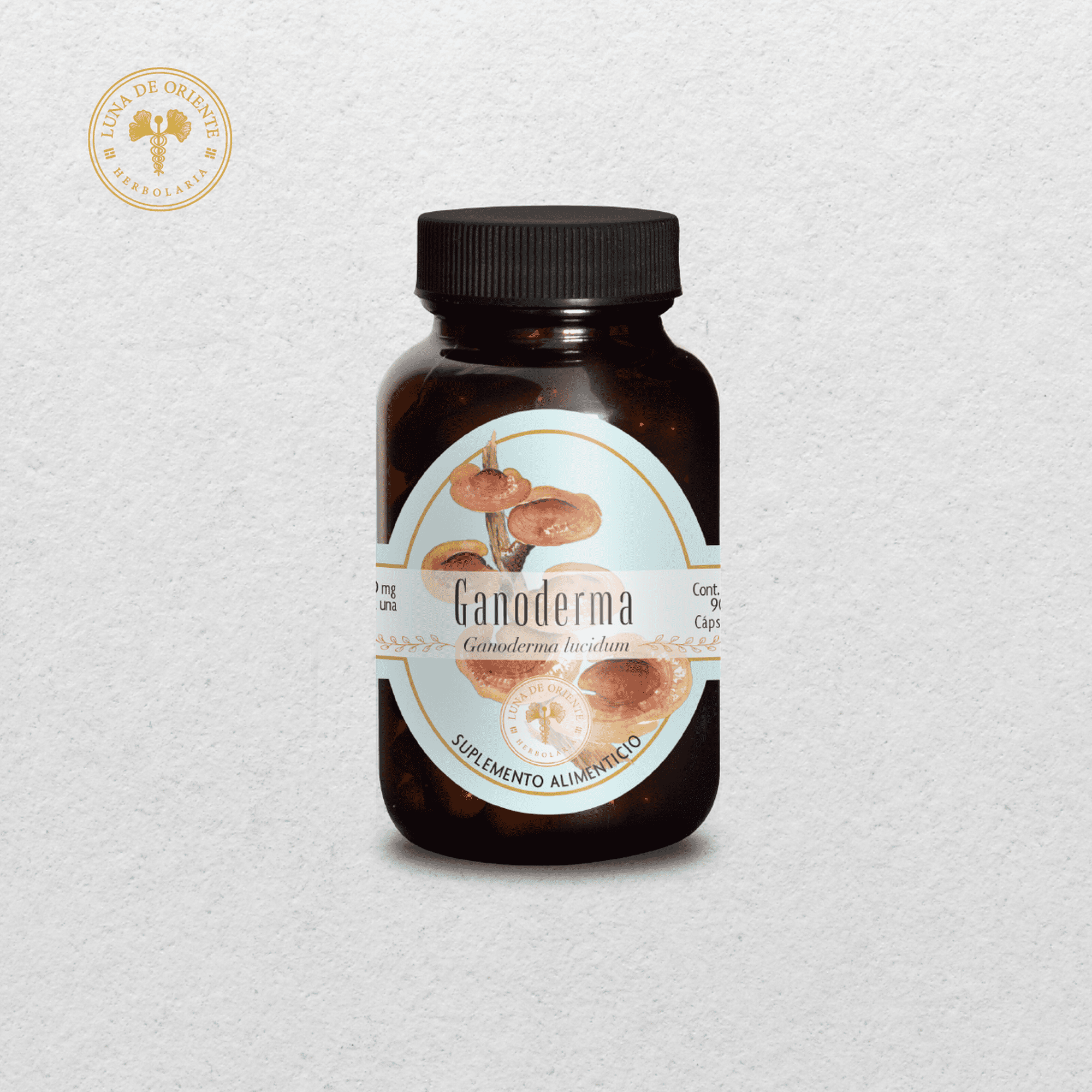 Ganoderma/90 Cápsulas 500 Miligramos Cada Una. LUNA DE ORIENTE IS-GANO ...