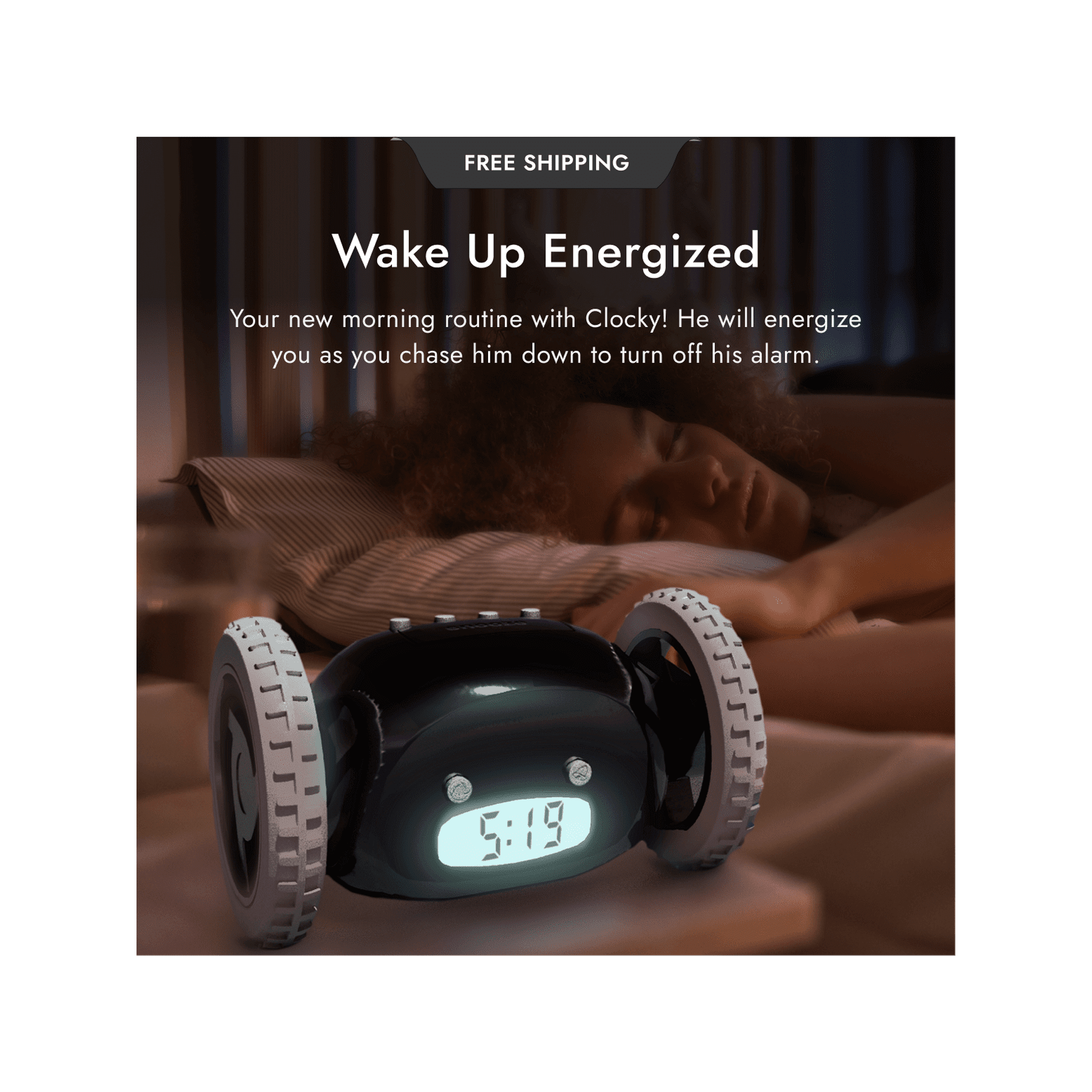 Clocky Alarm Clock on Wheels (Official) | Extra Loud for Heavy Sleepers ...