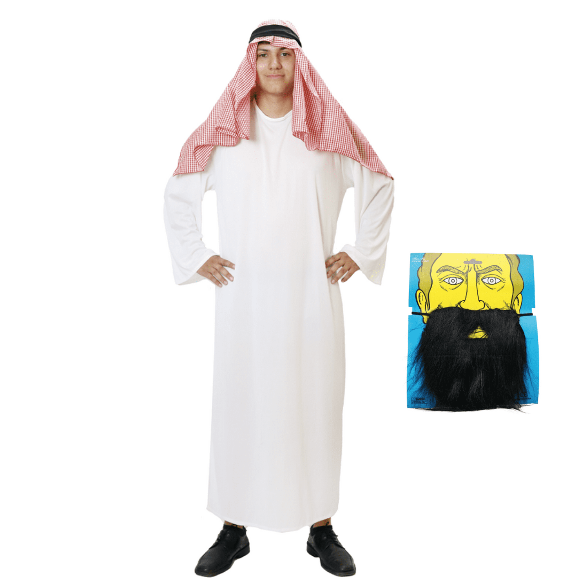 Disfraz Jeque Arabe Clasico con Barba para Adulto Hombre Talla XXL ...