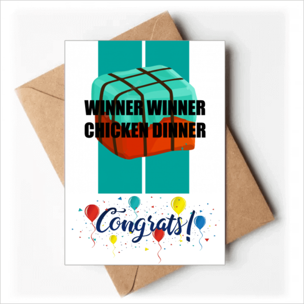 Pollo ganador ganador ganador Sobre de la Carta de felicitación de la ...