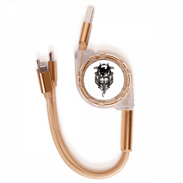 Pirate Skeleton decoration patron Cable de carga telescópico múltiples ...