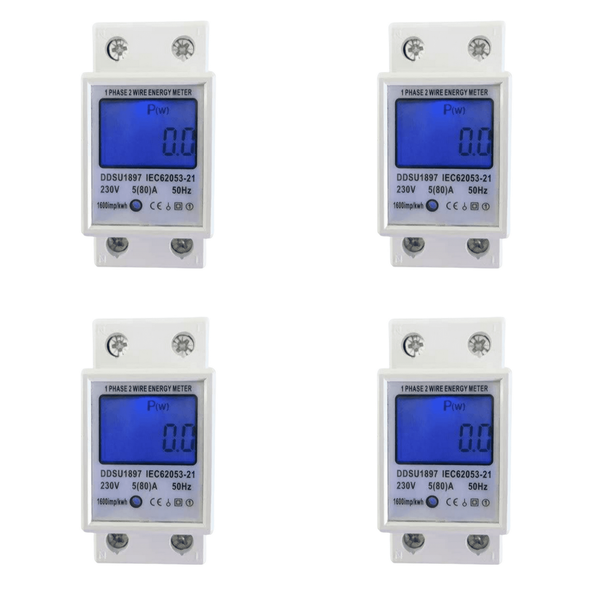 Medidor de energía digital AC 230V Wattmeter 5-80A para el hogar o el ...