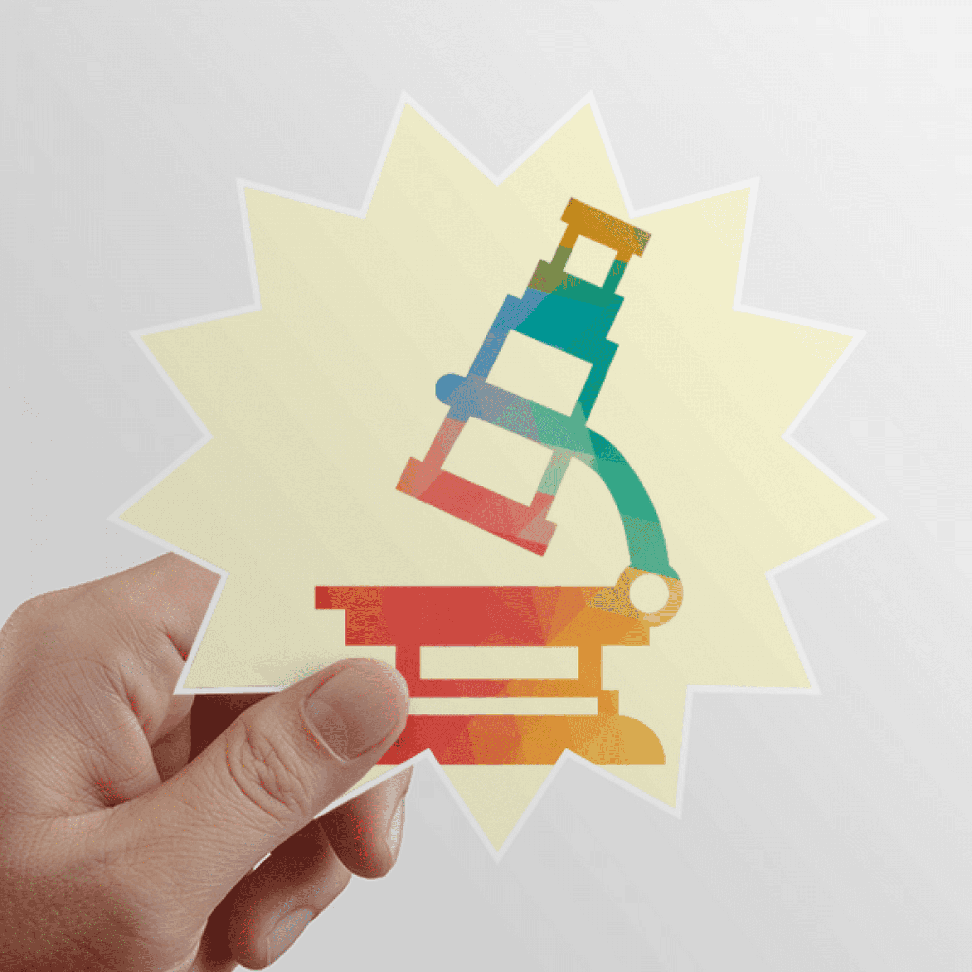 Patron de dibujos animados de microscopio quimica Calcomanías solares ...