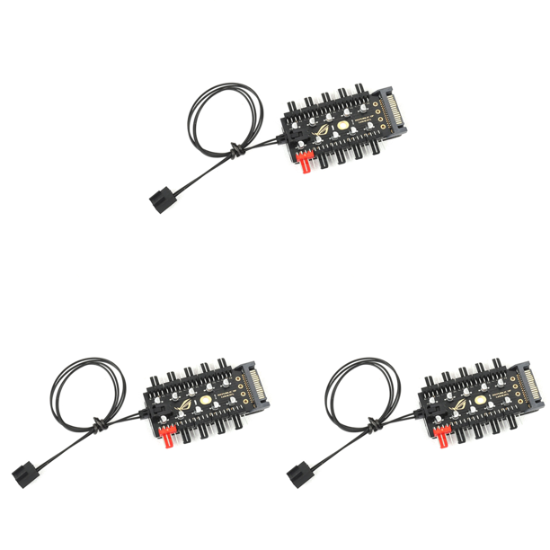 1 controlador de velocidad de extensión del divisor del ventilador del refrigerador HUB de 4 ...