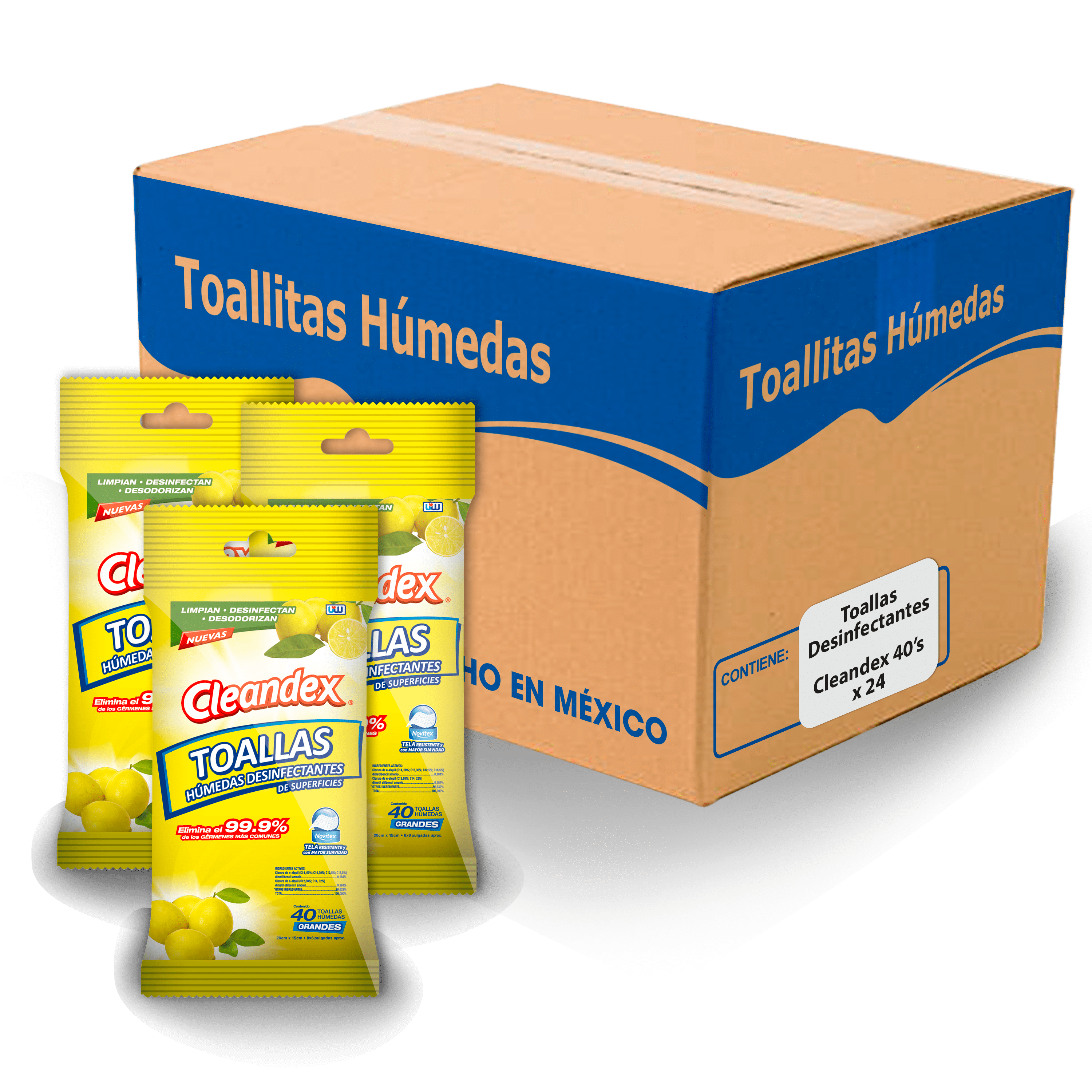 Toallitas Húmedas Desinfectantes Cleandex 960 Toallitas | Bodega ...