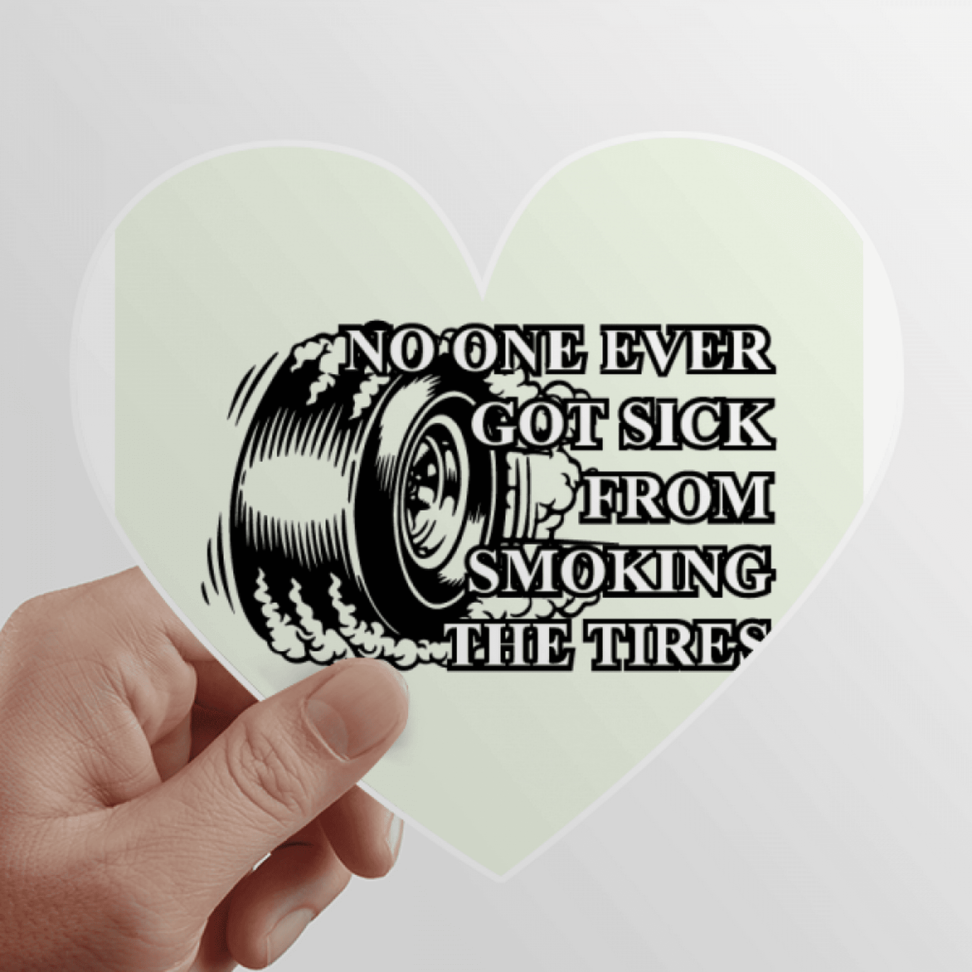 Llantas de humo Calcomanías cardíacas,calcomanías para equipaje ...