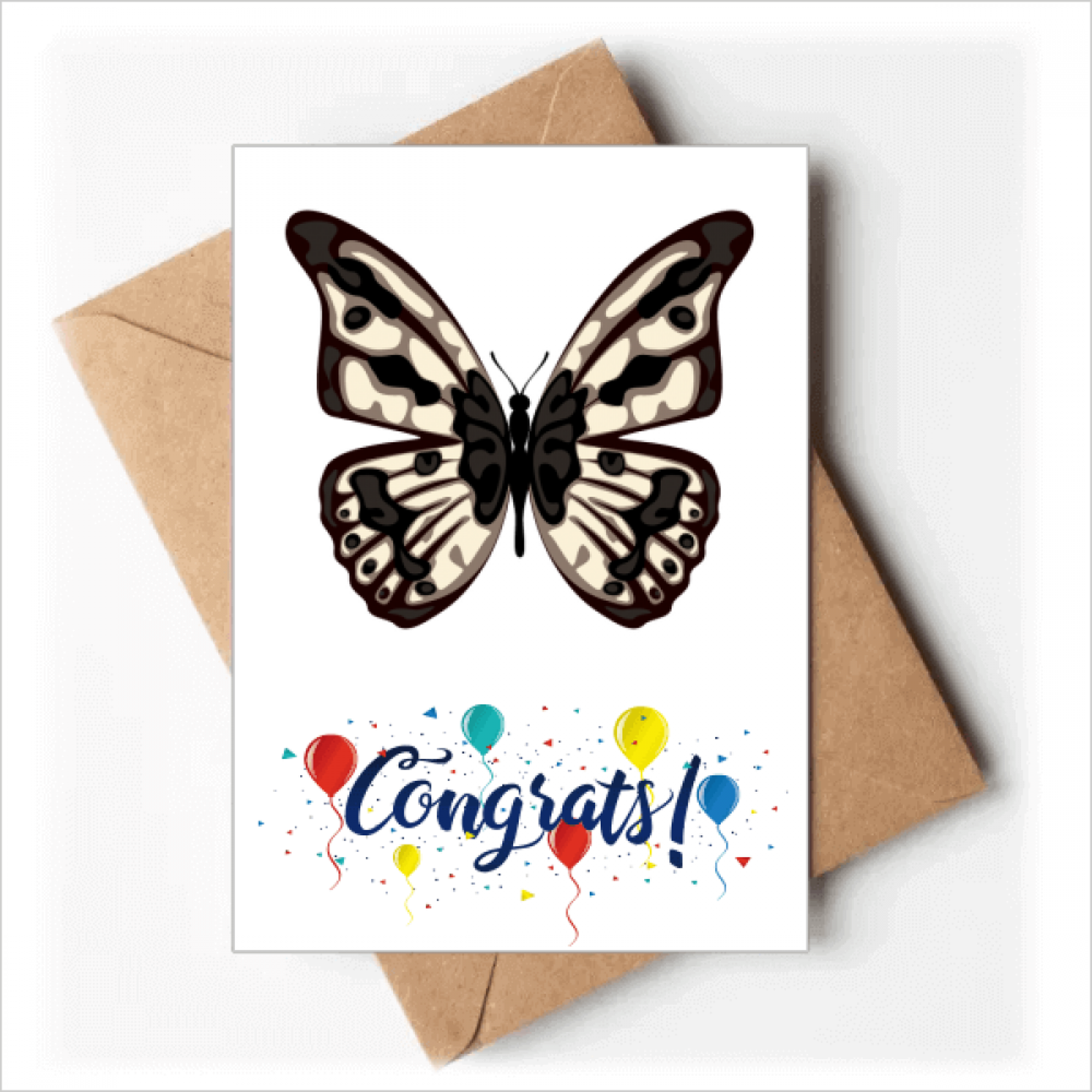 Butterfly modelo pálido Sobre de la Carta de felicitación de la tarjeta ...