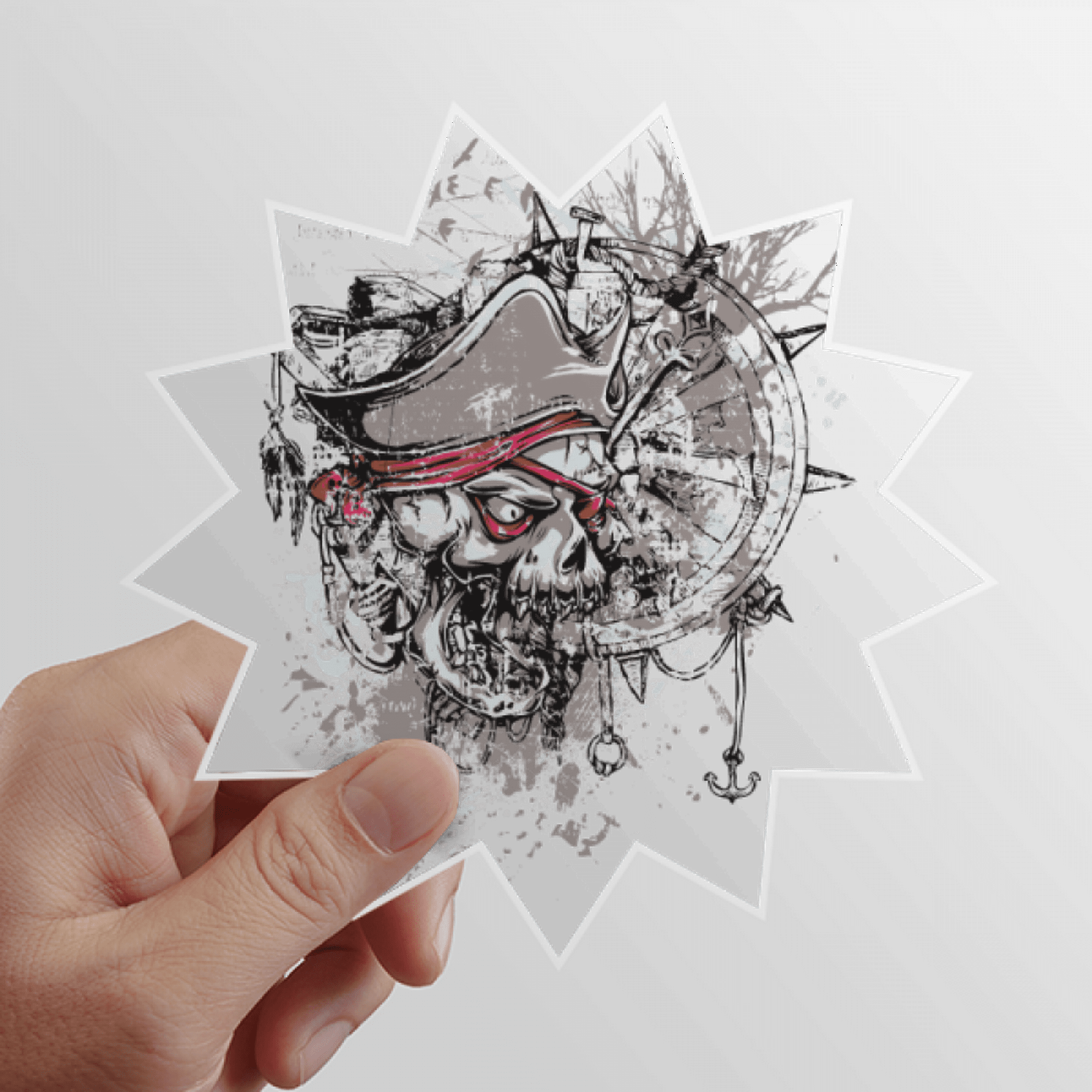 Graffiti calle timon Patron Calavera Pirata Calcomanías solares de ...