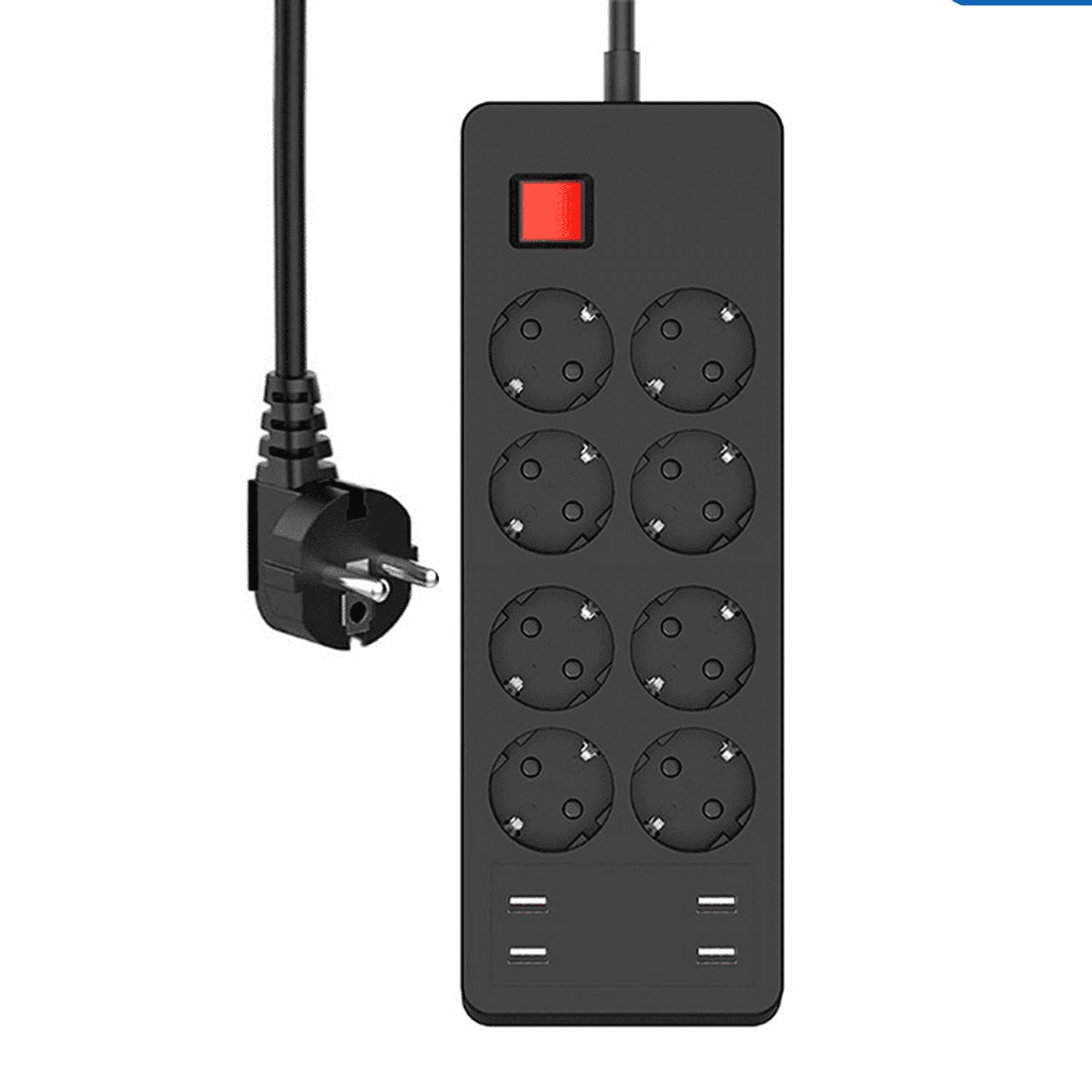 Regleta USB con 8 Tomacorrientes, Regleta con 3.1A, 4 Puertos USB ...