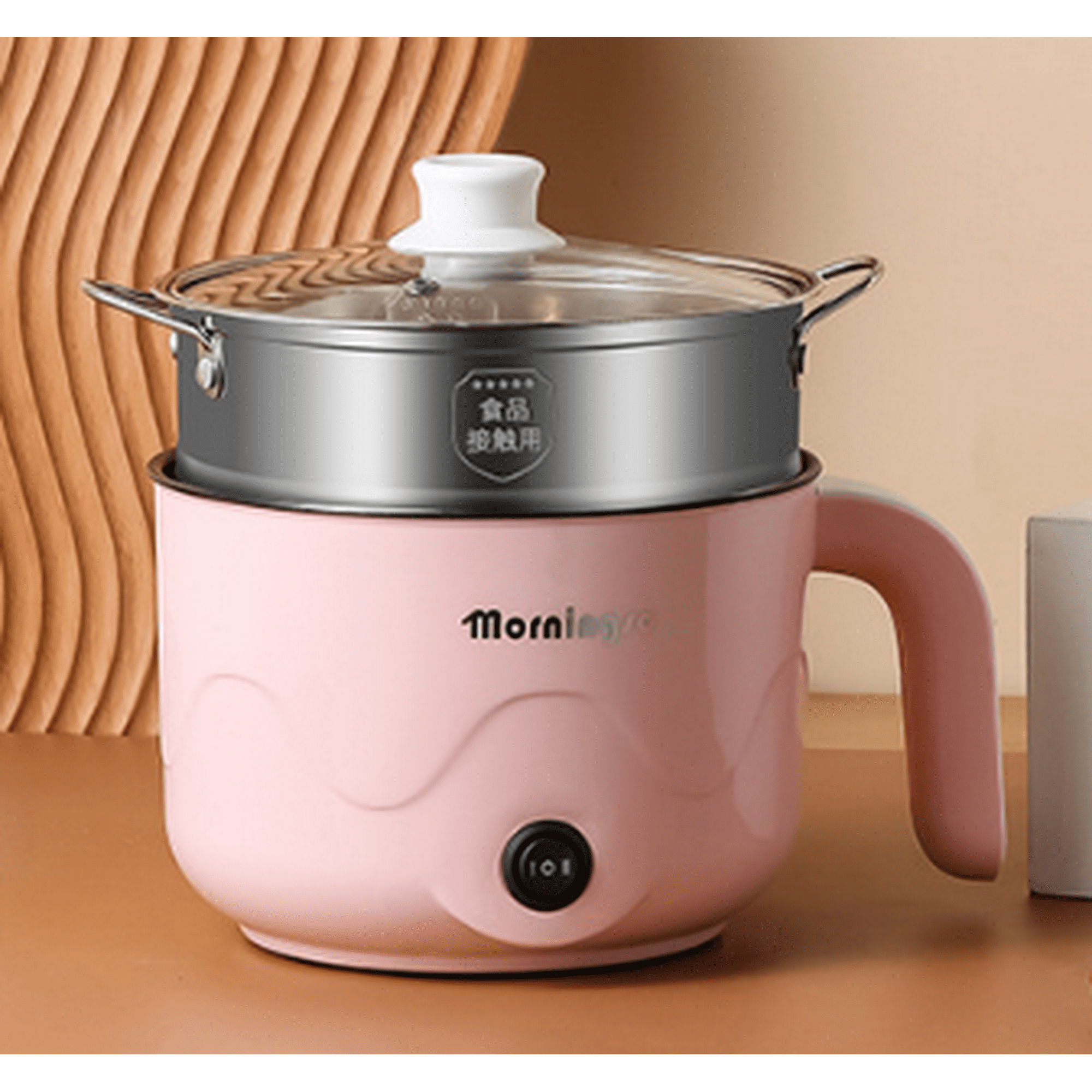 Mini olla arrocera eléctrica multifunción Rose, sartén antiadherente, olla de cocina, vaporera ...