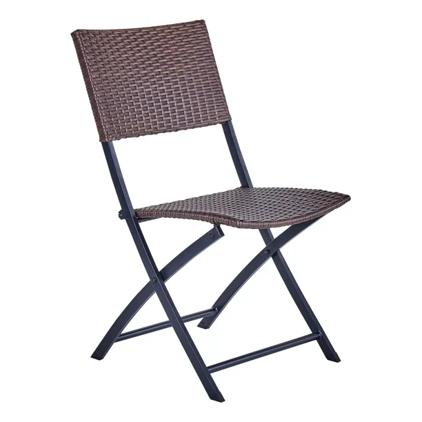 Silla Plegable Para Jardín Y Exteriores De Rattan Durable Naterial Zena