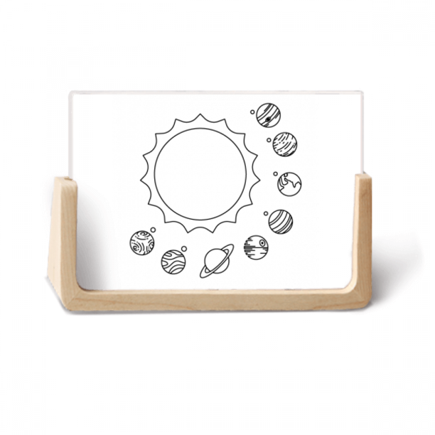 Contorno de la línea planetaria del sistema solar Pantalla de ...