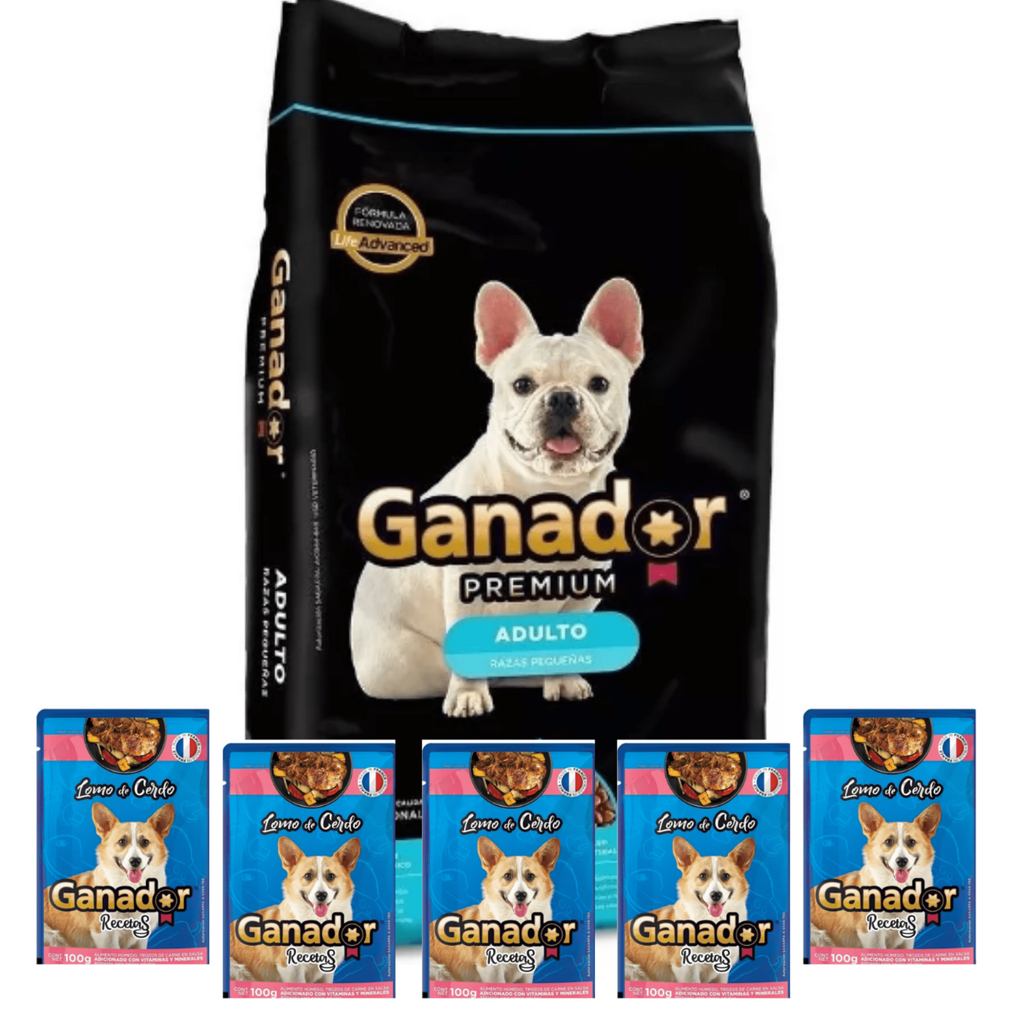Alimento para perro Ganador Premium adulto razas pequeñas 20 Kg bundle ...