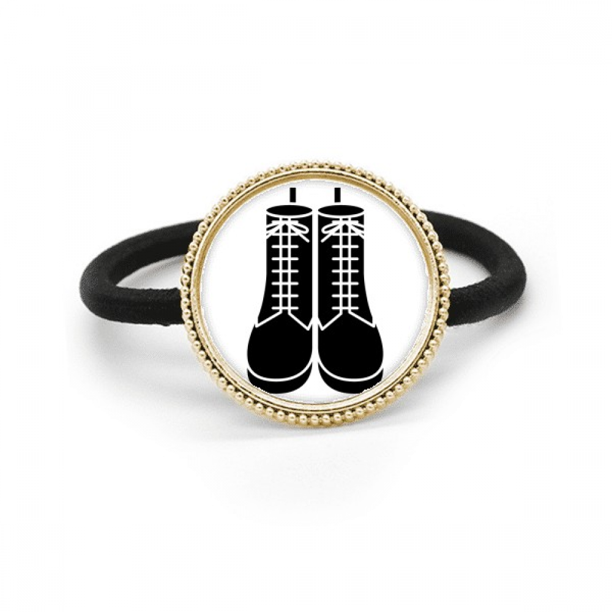 Botas altas de hombres negro patron de silueta Cinta para el pelo de ...