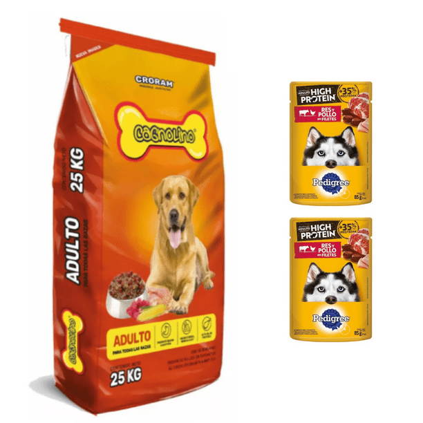 Alimento para perro Cagnolino adulto todas las razas 25 kg bundle ...