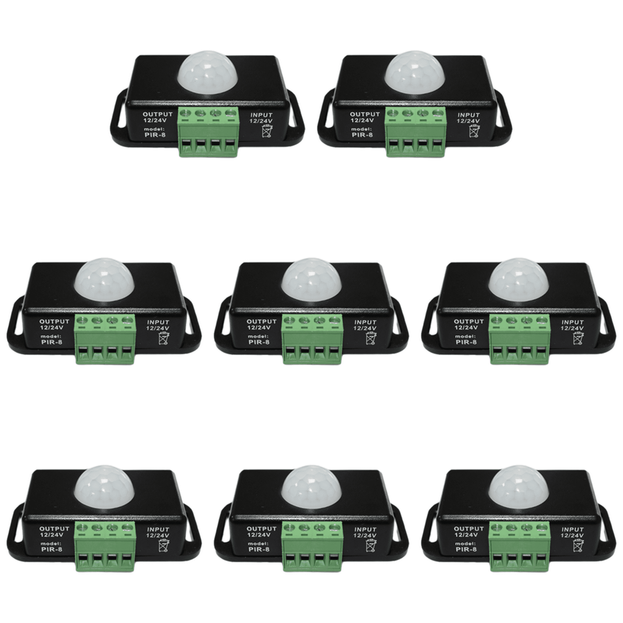 8uds. DC 12V/24V Sensor infrarrojo del cuerpo Detector de movimiento ...