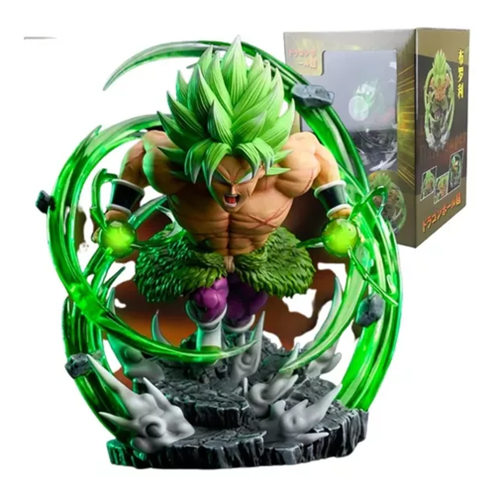 Super Saiyan Broly Verde Fullpower Dragon Ball Figura 17cm Xishao ...