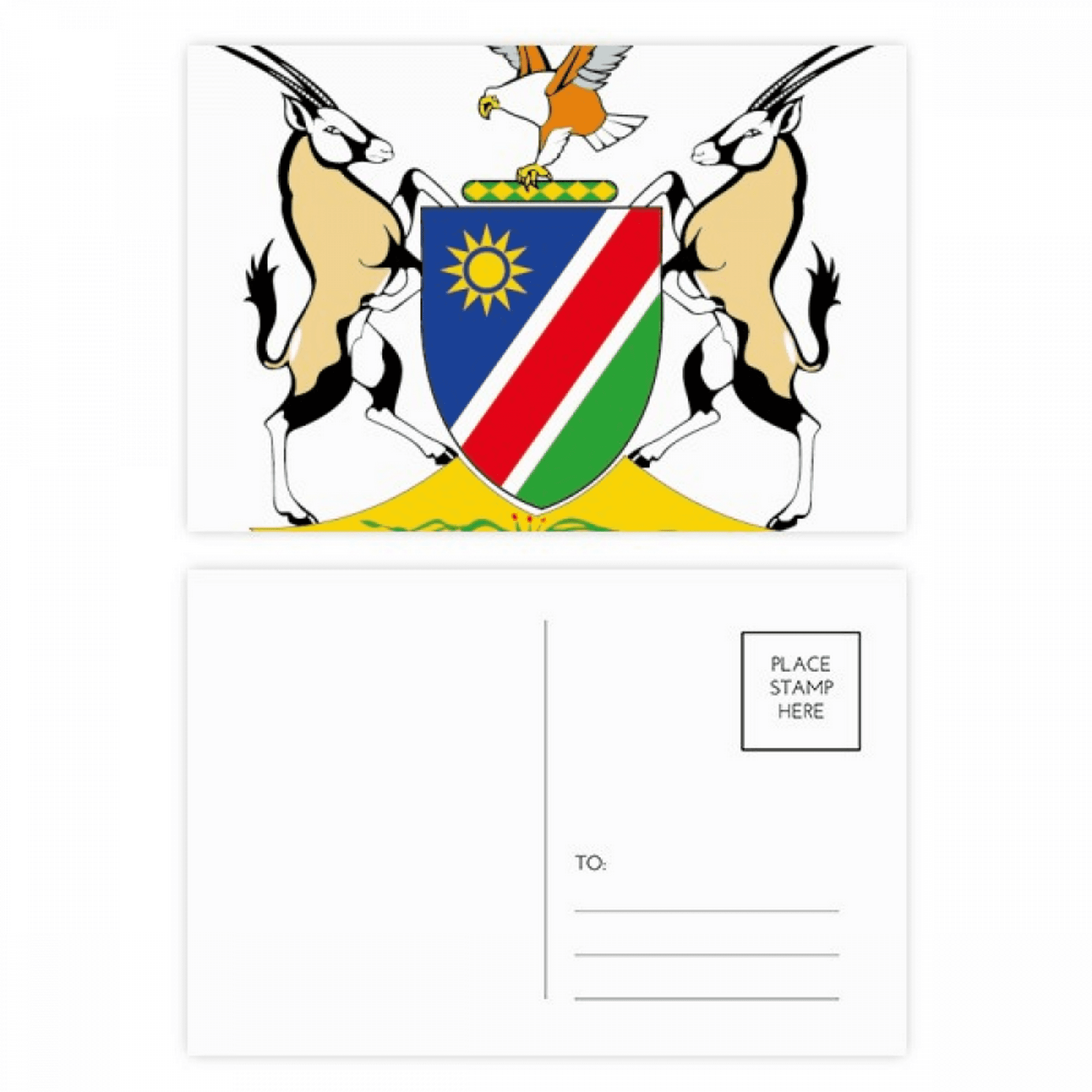 La República de Namibia Africa Country Set cumpleaños gracias tarjeta ...
