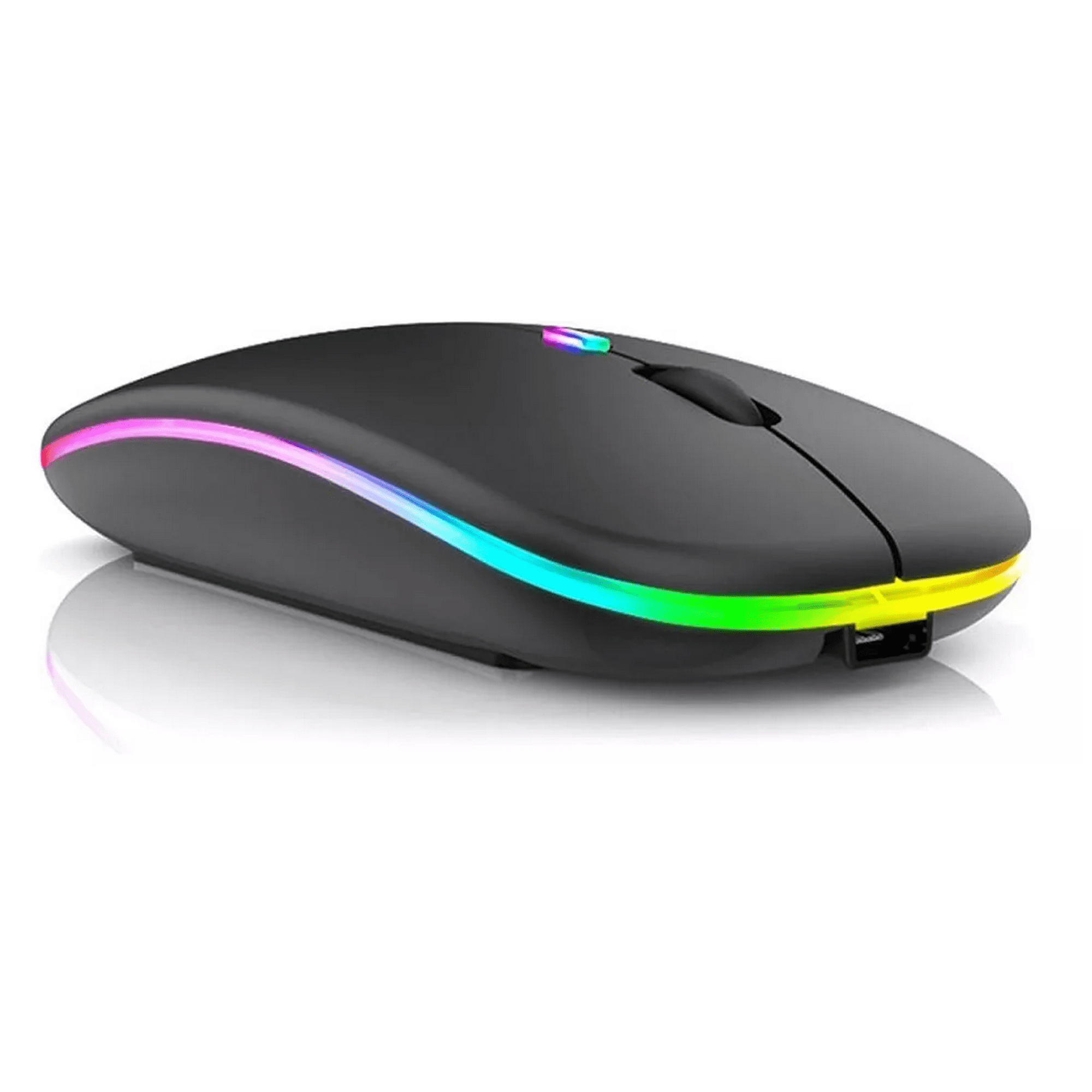 Ratón Mouse Recargable Inalambrico Silencioso Comodo Usb 2.4 negro Sin ...