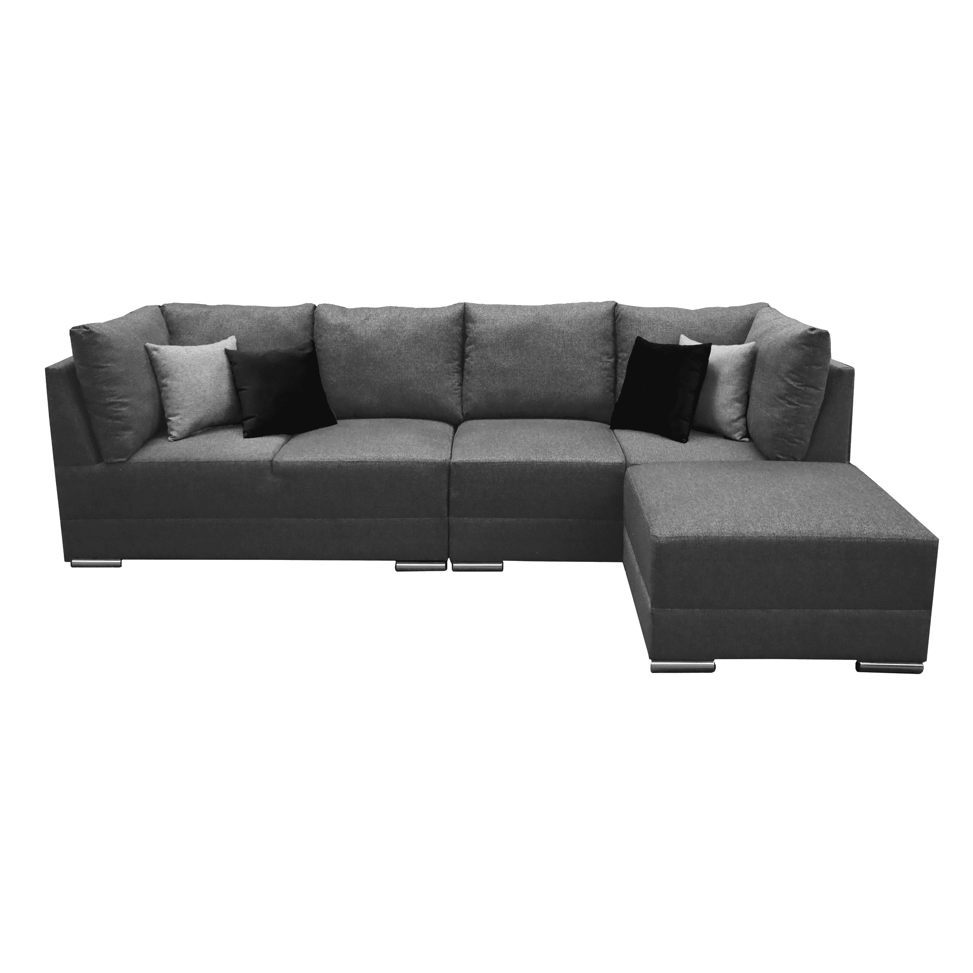 Sala Esquinera El Bazar Store Hades Gris Oxford 300x85 cm, Tela Lino ...
