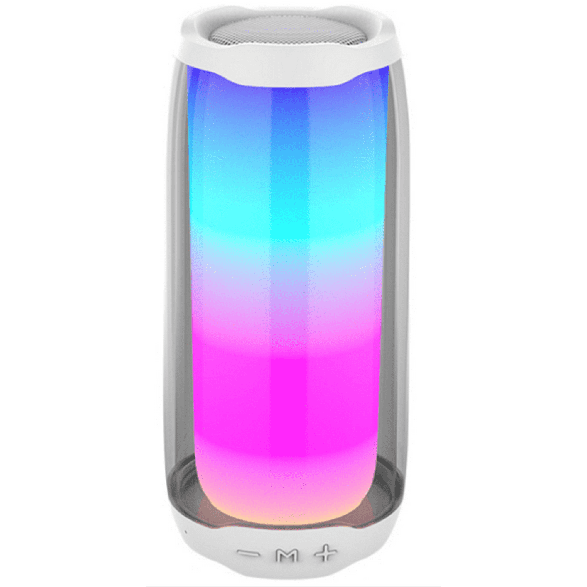 Mini Bocina Inalámbrica Bluetooth con luces led 360 Color Blanco ...