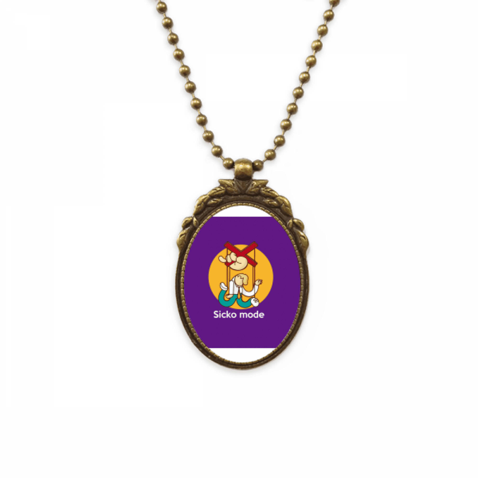 Ingles clasico modo emocional Lyrics Collar Retro Elíptico Colgante ...