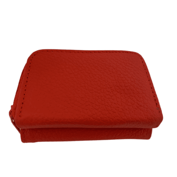 Billetera pequeña para mujer en Piel genuina Roja Massimi Lorenzo ...