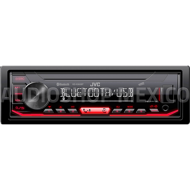 Autoestéreo 1 DIN JVC KD-X260BT USB AUX MP3 Bluetooth Spotify JVC KDX260BT | Bodega Aurrera en línea