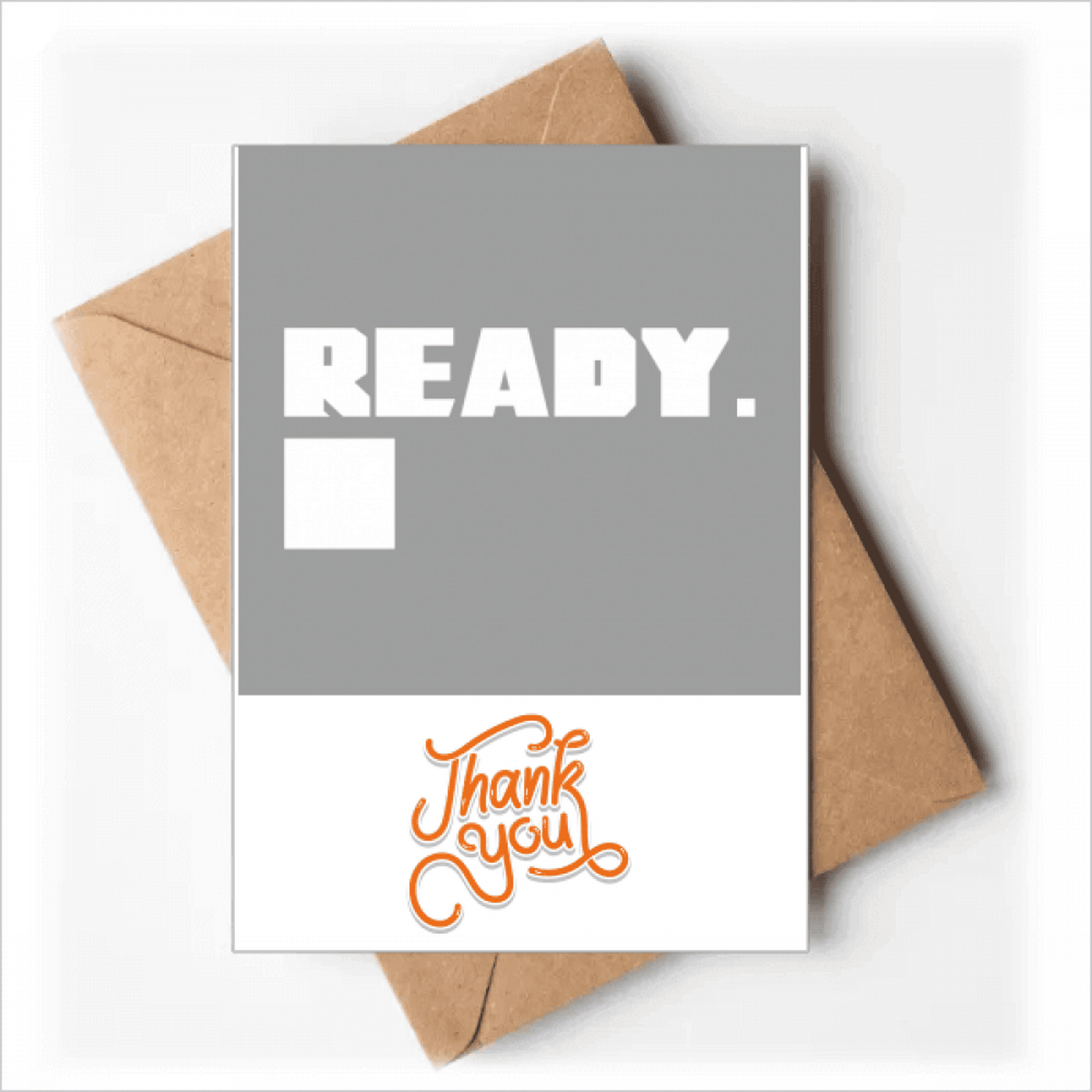 Prepárense para jugar. Nota en blanco del sobre de la tarjeta de ...