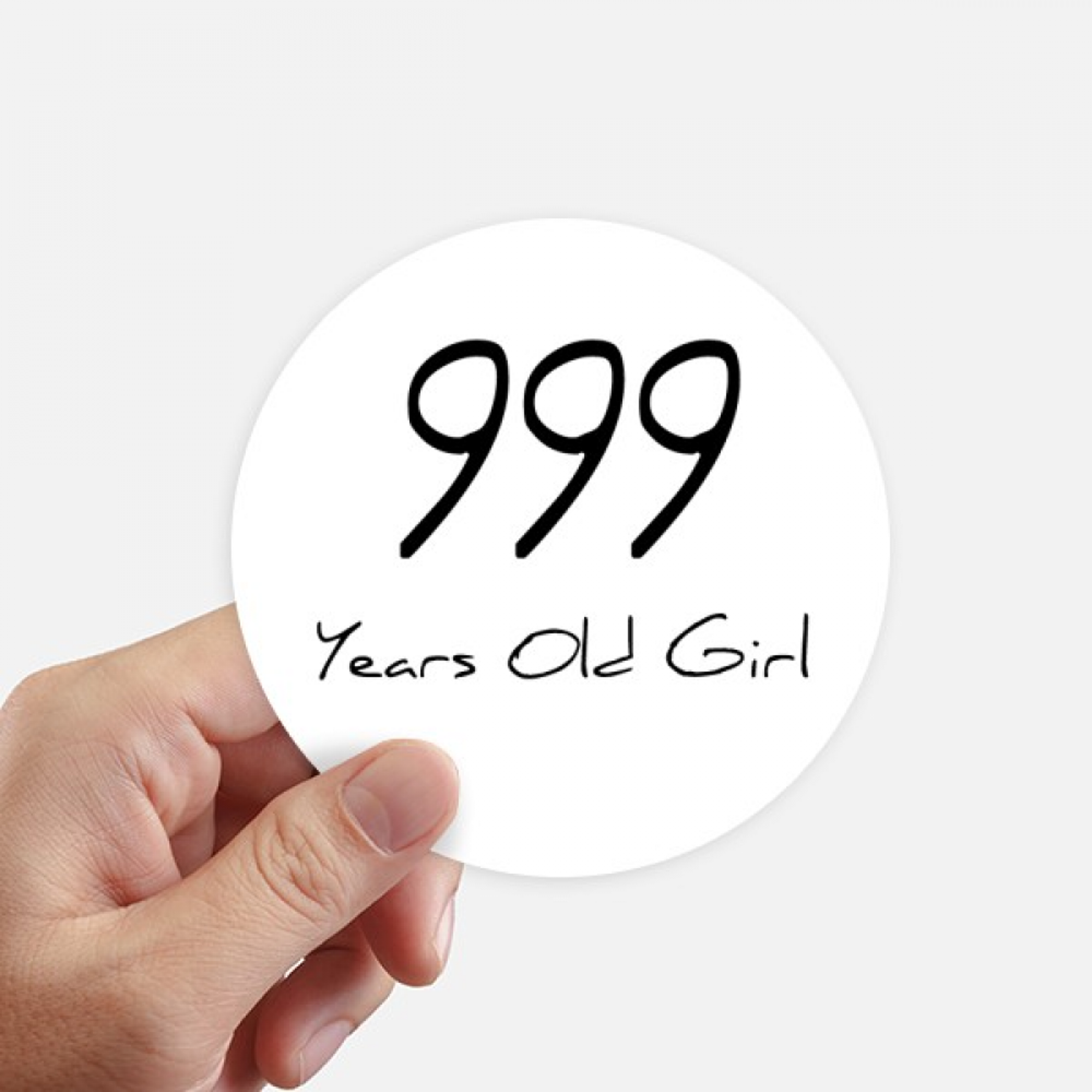 999 años niña de edad Pegatinas de pared redondo 10cm maleta portatil ...