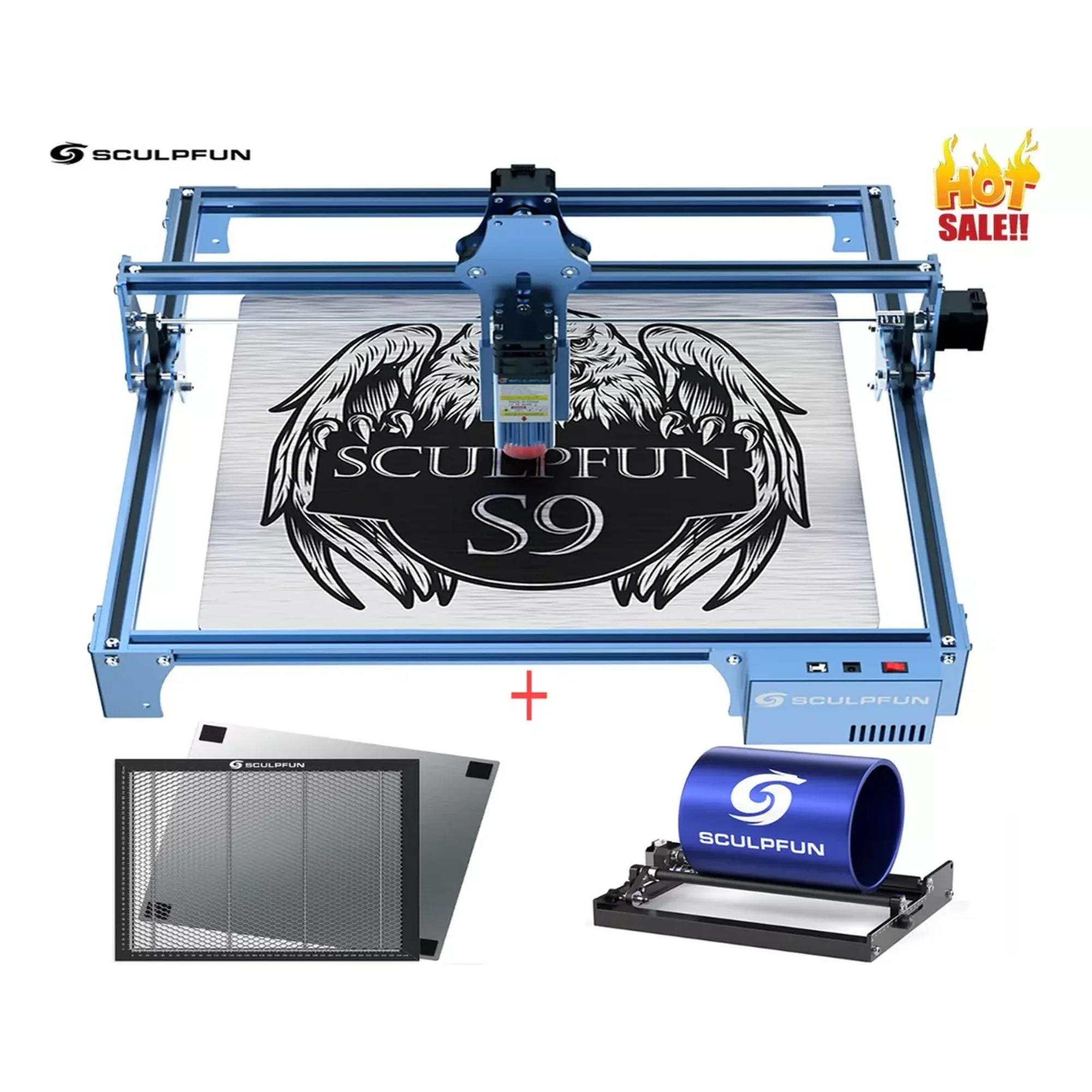 Sculpfun S9 Grabado Láser+rodillo+panel De Nido De Abeja SCULPFUN S9 | Bodega Aurrera en línea