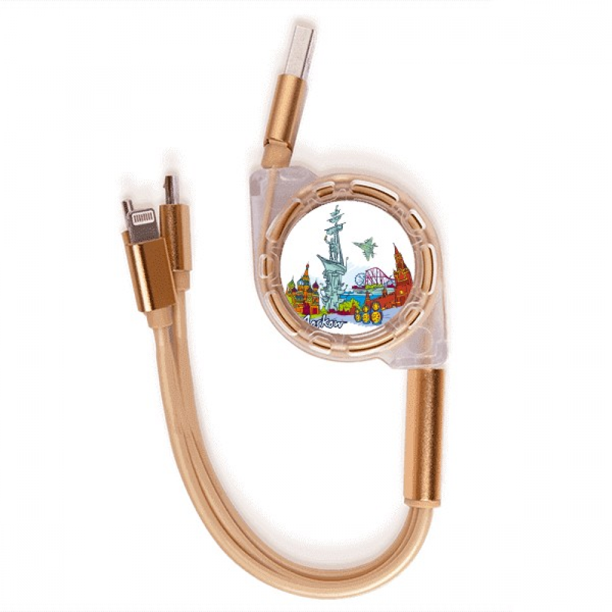 Moscú Landmark Saint Basil 's Cathedral Cable de carga telescópico ...