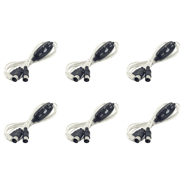 Pro USB IN-OUT MIDI Cable adaptador PC a música Convertidor de teclado ...