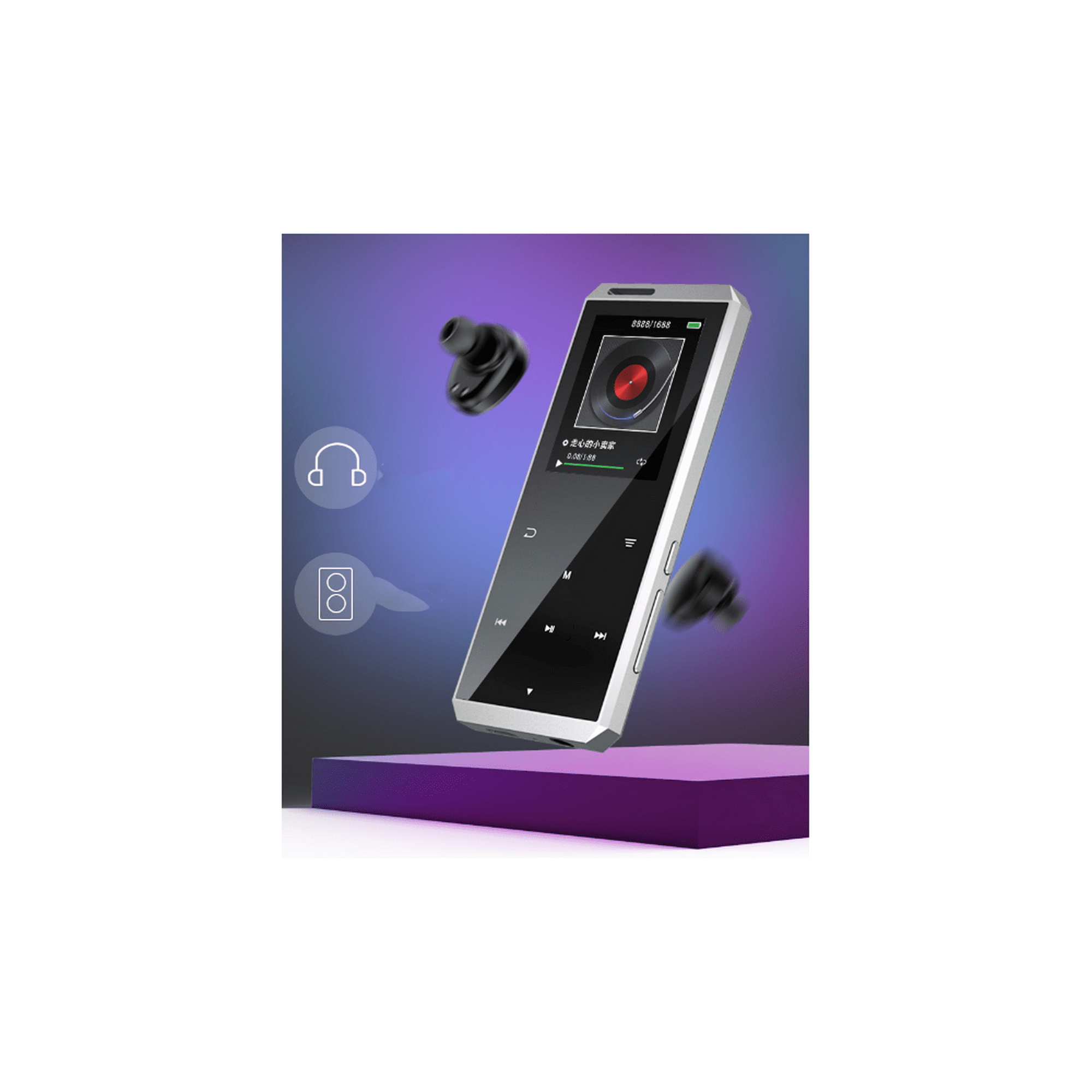 Reproductor MP3/MP4 Bluetooth 4.0 con tarjeta de memoria de 8 GB ...