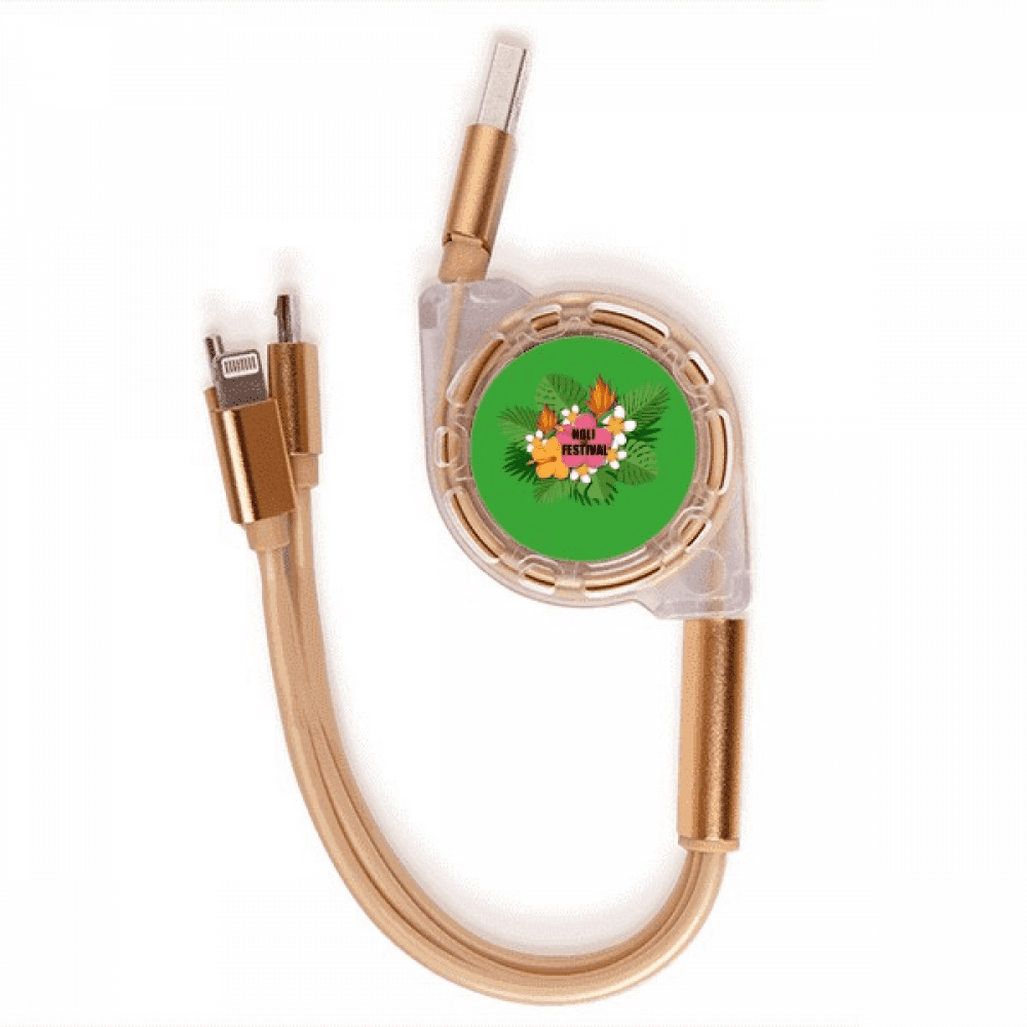 Hortensia tropical Cable de carga telescópico múltiples USB tres en uno ...