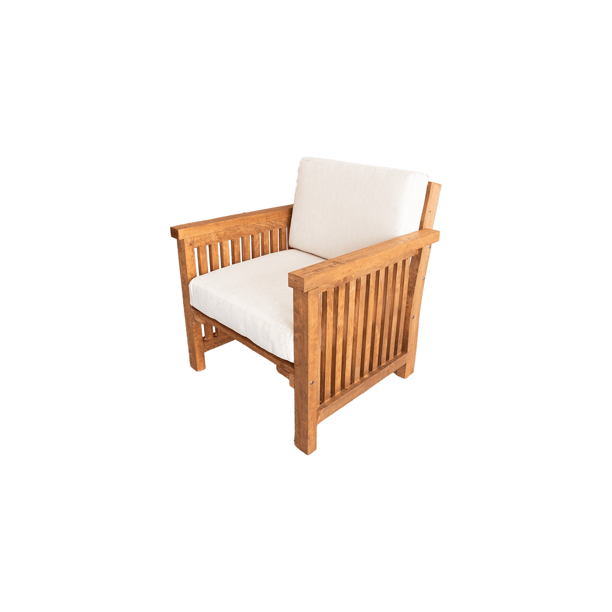 Sillón De Madera Sólida, 1p – Rústico Tratable NATIVO MUEBLES CAMPESTRE ...