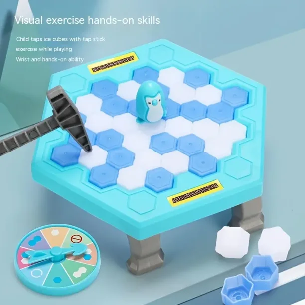 Ice-Block Breaking Game Save Penguin Table Game, Board Puzzle Game For ...