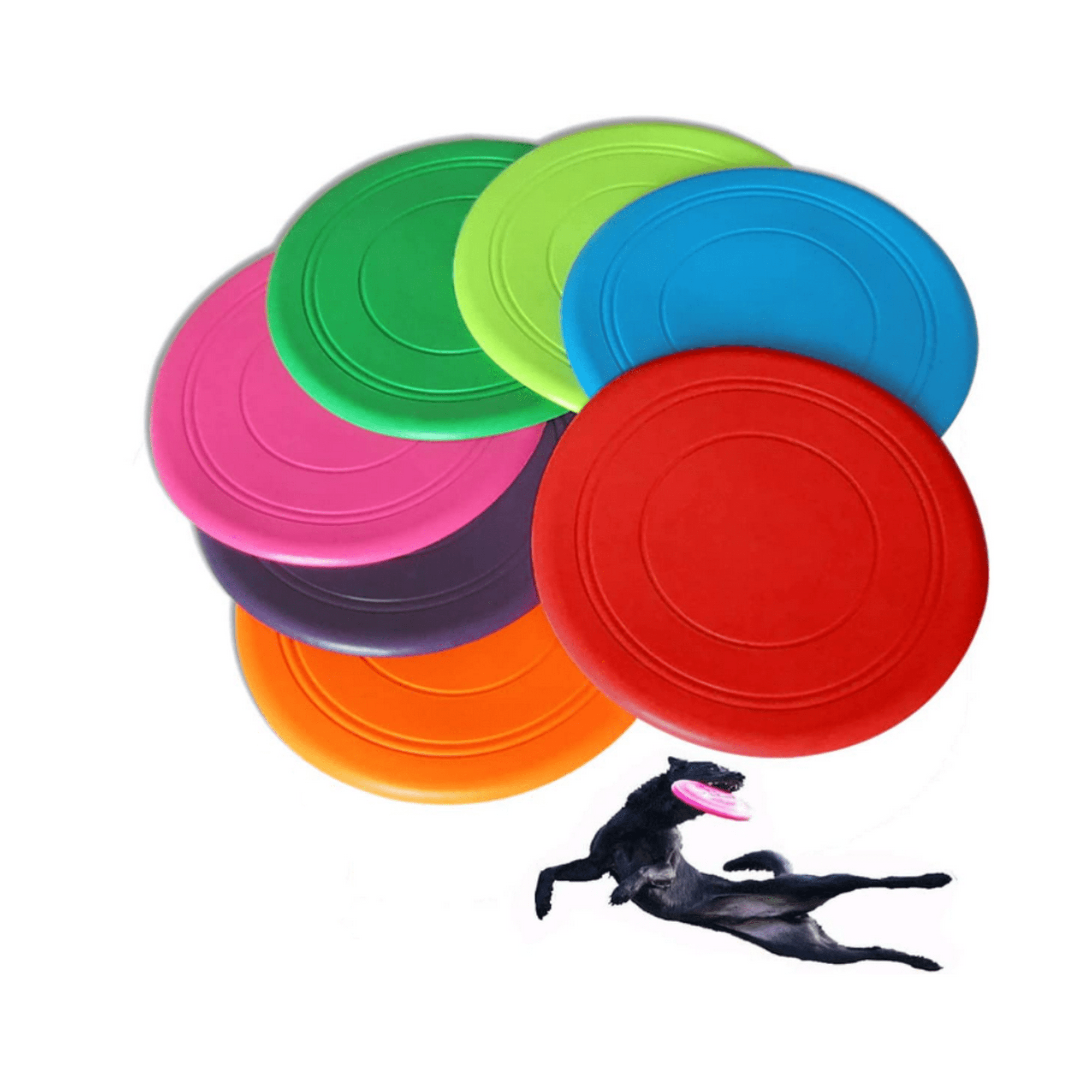 Juego de 7 piezas de Frisbee, juguete interactivo para adiestramiento de perros, juguete para ...