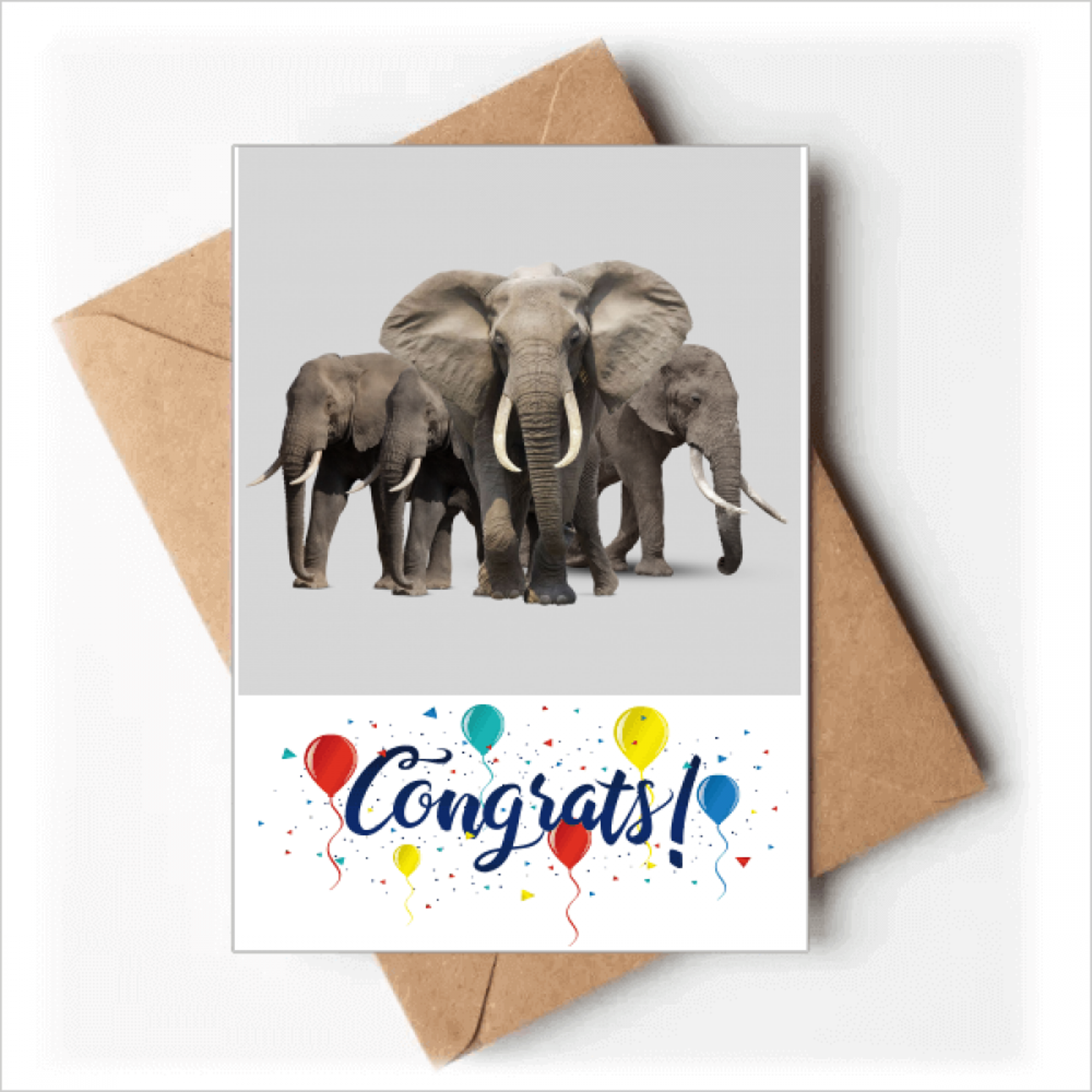 Muelas nasales. Sobre de la Carta de felicitación de la tarjeta de ...