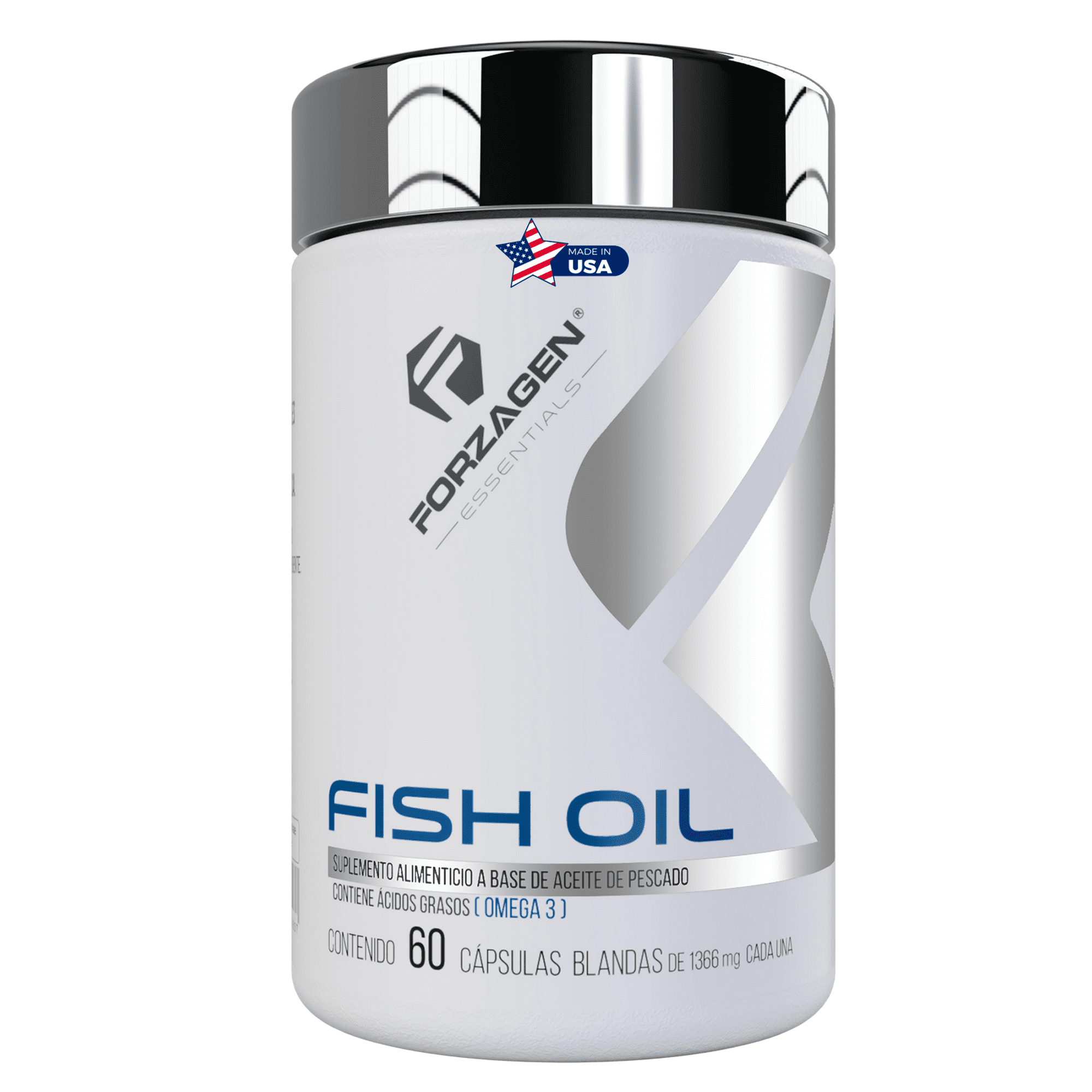 Aceite de Pescado purificado con Omega 3 Forzagen Essentials Fish Oil ...
